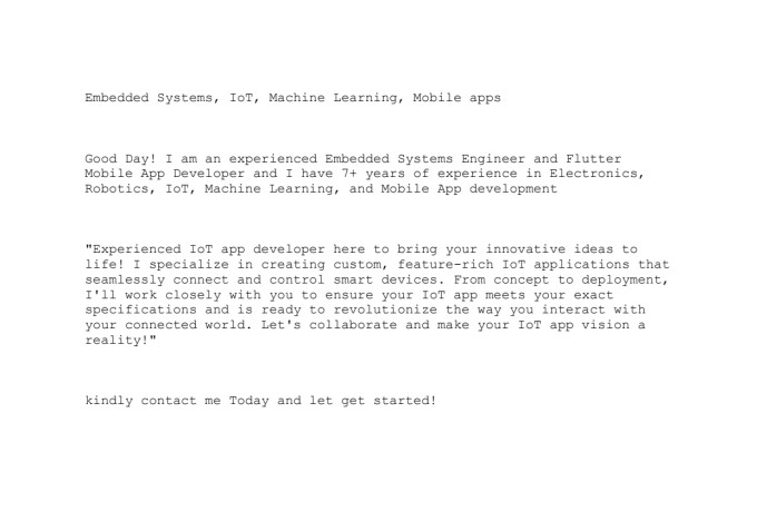 Build Iot Projects Android Ios Apps For Arduino Esp32 Esp8266 Flutter By Aazonaz Fiverr